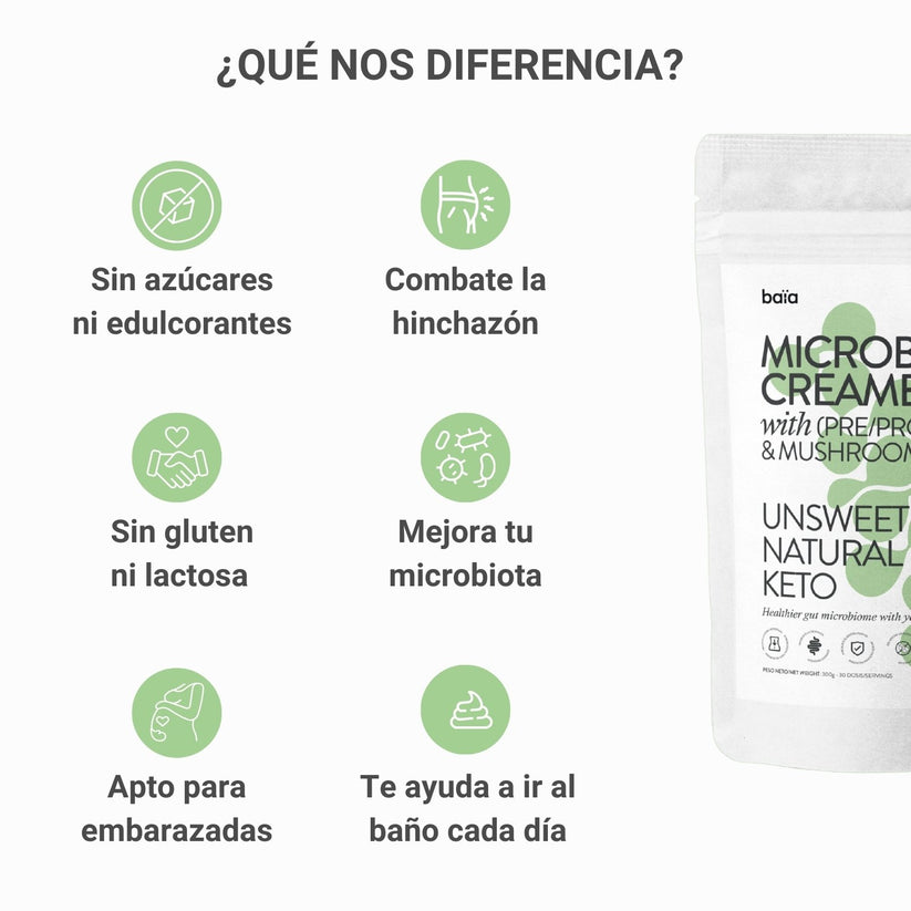 MICROBIOTIC CREAMER | Mejora la hinchazón y salud intestinal