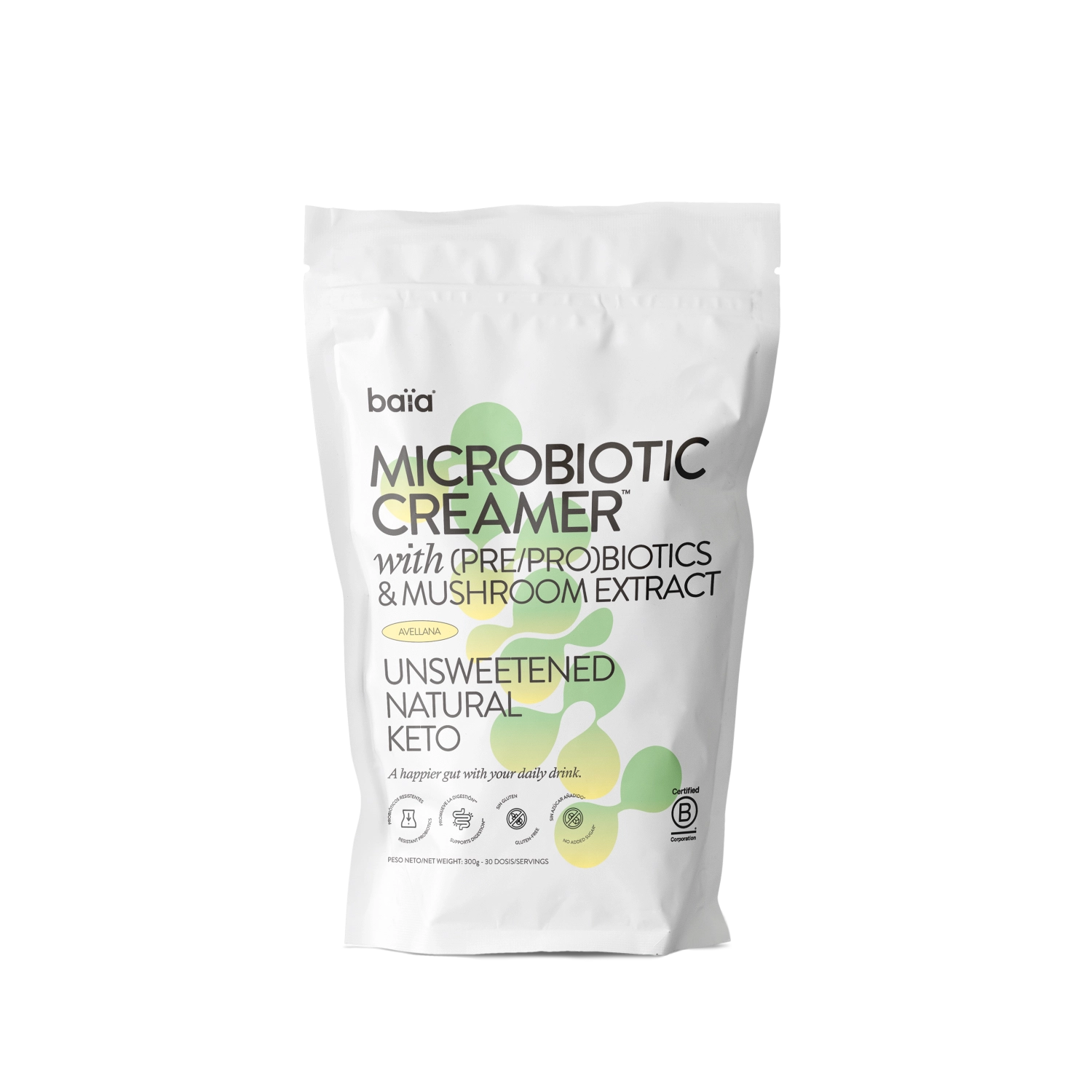 Microbiotic Creamer™ Avellana | Salud Intestinal – Baïa Food